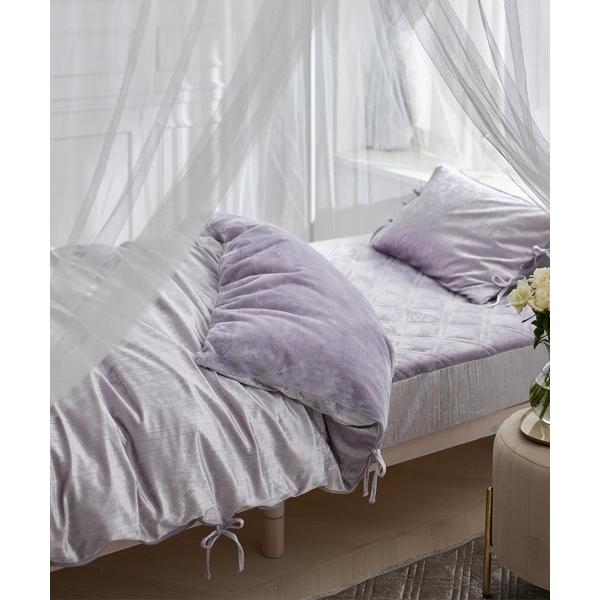 ZOZO問い合わせ番号:99629462ショップ:nissen，ニッセンブランド:COCOPLATZ interior，ココプラッツインテリア商品名:ベロア調リボン付き掛け布団カバー│シングル【フルーエ/大人可愛い】カテゴリ:インテリア&g...