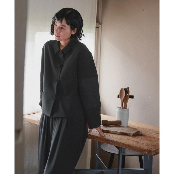 ZOZO問い合わせ番号:99629692ショップ:nissen，ニッセンブランド:Neina，ネイナ商品名:袱紗も入る多ポケット仕様 洗える防しわ水玉レースドロップショルダージャケットコクーンパンツセットアップスーツ＜大きいサイズ有＞〔Ne...