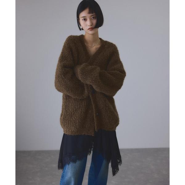 『タイムセール実施中』ZOZO問い合わせ番号:99629820ショップ:ADAM ET ROPE'，アダムエロペブランド:ADAM ET ROPE'，アダムエロペ商品名:モヘヤウールニットカーディガンブルゾンカテゴリ:トップス>カーデ...