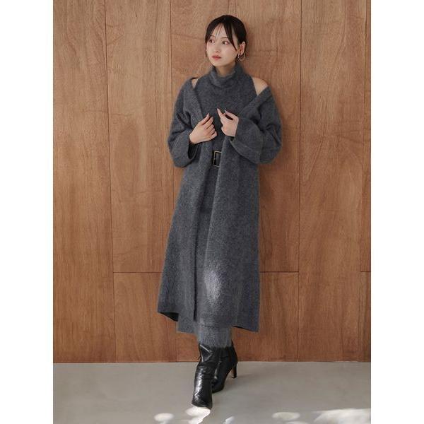 『セール実施中』ZOZO問い合わせ番号:99660631ショップ:SNIDEL，スナイデルブランド:SNIDEL，スナイデル商品名:【HIGH QUALITY】メリノウールニットロングコートカテゴリ:ジャケット/アウター>チェスターコ...