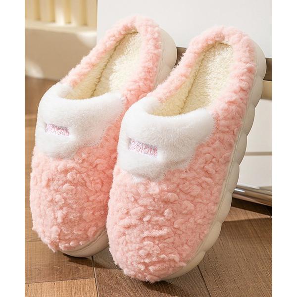 ZOZO問い合わせ番号:99661994ショップ:Lace Ladies，レースレディースブランド:Lace Ladies，レースレディース商品名:ロゴ 刺繍付き ボア ルーム シューズカテゴリ:インテリア>ルームシューズ/スリッパブ...