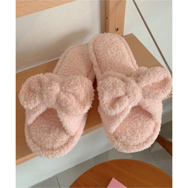 『タイムセール実施中』ZOZO問い合わせ番号:99662006ショップ:Lace Ladies，レースレディースブランド:Lace Ladies，レースレディース商品名:ガーリー リボン オープントゥ ソフト スリッパカテゴリ:インテリア&...