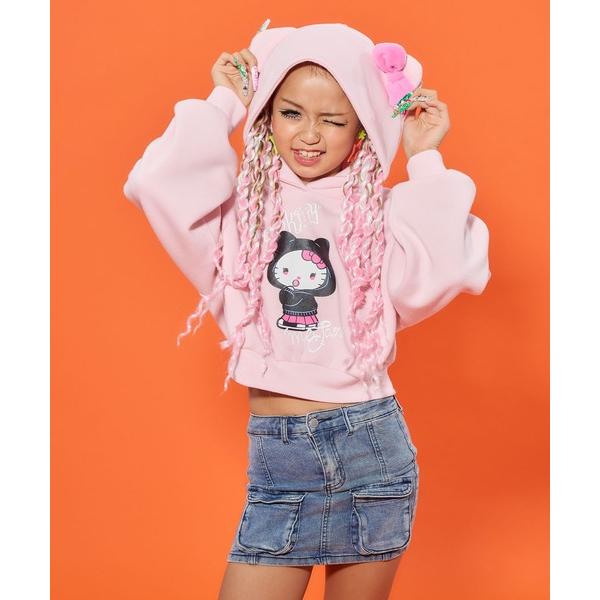 『タイムセール実施中』ZOZO問い合わせ番号:99663166ショップ:me Jane，ミージェーンブランド:meJane，ミージェーン商品名:HELLO KITTY×mejaneコラボ 裏起毛クロップド丈プルパーカーカテゴリ:トップス&g...