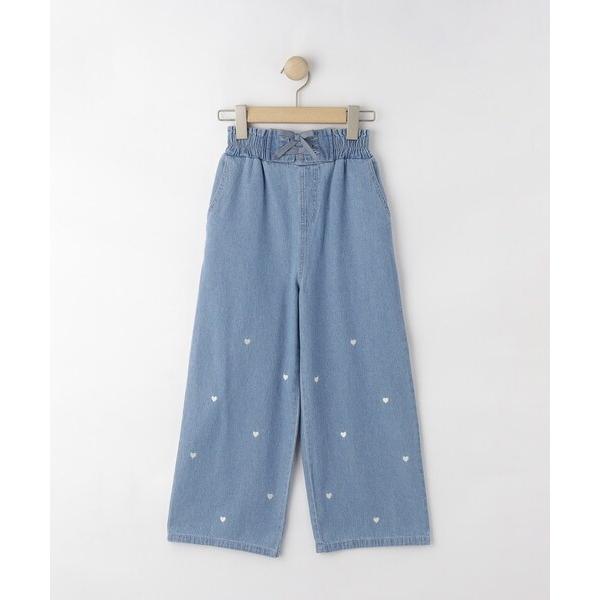 『タイムセール実施中』ZOZO問い合わせ番号:99663373ショップ:SHOO・LA・RUE，シューラルーブランド:SHOO・LA・RUE，シューラルー商品名:【130-150cm】刺繍使いワイドデニムパンツカテゴリ:パンツ>デニム...