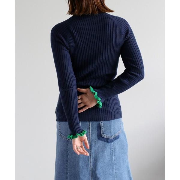 『セール実施中』ZOZO問い合わせ番号:99663852ショップ:cepo，セポブランド:cepo，セポ商品名:袖配色フリルハイネックニットプルオーバーカテゴリ:トップス>ニット/セーターブランド品番:CFL-2252素材:レーヨン ...