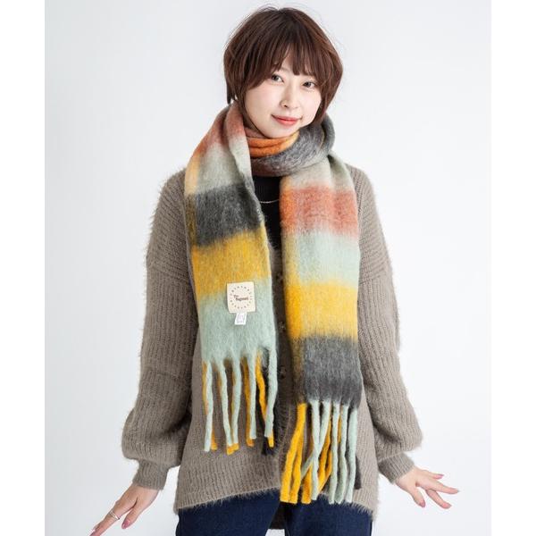 ZOZO問い合わせ番号:99663943ショップ:Rivel，リヴェルブランド:The Bagmati，ザバグマティ，Rivel，リヴェル商品名:【THE BAGMATI/ザ・バグマティー】フリンジチェックマフラー　大判ストール　40×18...