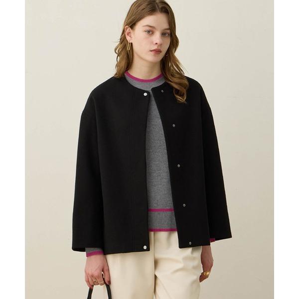 『タイムセール実施中』ZOZO問い合わせ番号:99664180ショップ:CROSSPLUS ONLINE，クロスプラスオンラインブランド:LE SOUK HOLIDAY，ルスークホリデー商品名:ノーカラーショートコートカテゴリ:ジャケット/...