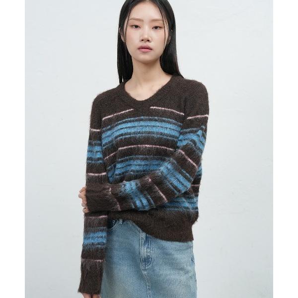 ZOZO問い合わせ番号:99664987ショップ:GENERAL IDEA，ジェネラルアイディアブランド:GENERAL IDEA，ジェネラルアイデア商品名:【GENERAL IDEA】ヘアリーボーダールーズニットプルオーバー / HAIR...