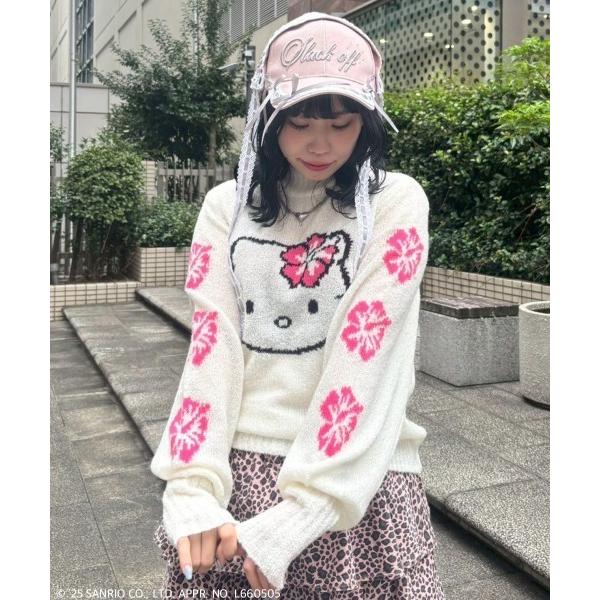 『セール実施中』ZOZO問い合わせ番号:99664994ショップ:Candy Stripper，キャンディストリッパーブランド:Candy Stripper，キャンディストリッパー商品名:【HELLO KITTY】HIBISCUS KNIT...