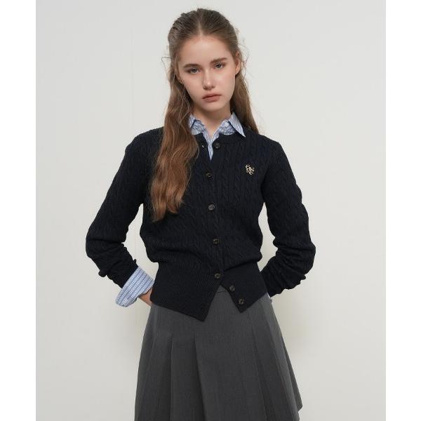 ZOZO問い合わせ番号:99665151ショップ:GENERAL IDEA，ジェネラルアイディアブランド:GENERAL IDEA，ジェネラルアイデア商品名:【GENERAL IDEA】ウールブレンドケーブル編みカーディガン / WOMAN...