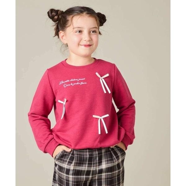 『タイムセール実施中』ZOZO問い合わせ番号:99695900ショップ:a.v.v，アー・ヴェ・ヴェブランド:a.v.v，アーヴェヴェ商品名:[100-160]【WEB限定商品/サテンリボンがカワイイ】リボン付きロゴトレーナーカテゴリ:トッ...