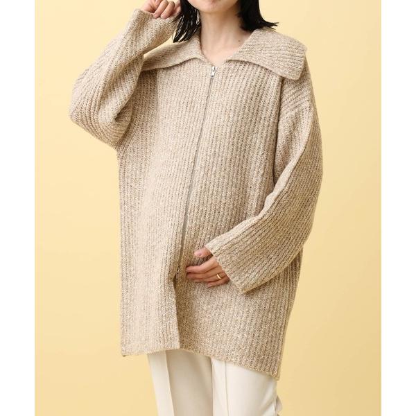 『タイムセール実施中』ZOZO問い合わせ番号:99696150ショップ:LEPSIM，レプシィムブランド:LEPSIM，レプシィム商品名:【産前・産後対応】マタニティ／襟付きZIPチュニックカーディガン　593626カテゴリ:ママ＆ベビー&...