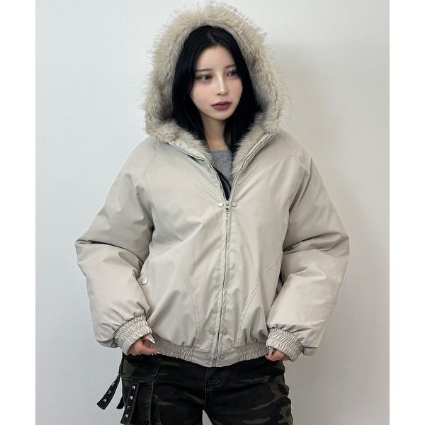 ZOZO問い合わせ番号:99696674ショップ:FOLLOWIN，フォロウィンブランド:FOLLOWIN，フォロウィン商品名:【2color】UNISEXファーフード中綿ブルゾンカテゴリ:ジャケット/アウター>ブルゾンブランド品番:...