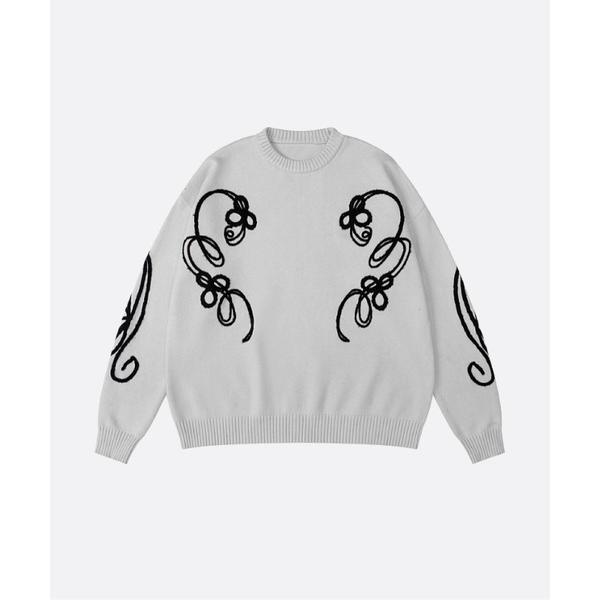 ZOZO問い合わせ番号:99697751ショップ:P L U M STORE，プラム ストアブランド:U:UME，ユーム商品名:Abstract Garden Embroidery Sweaterカテゴリ:トップス>ニット/セーターブ...