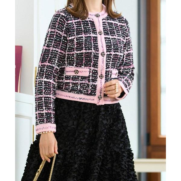 ZOZO問い合わせ番号:99698589ショップ:Joint Space，ジョイントスペースブランド:Prima Scherrer，プリマシェレル，Joint space，ジョイントスペース商品名:MIX ツイード風 ニット ジャケット カ...