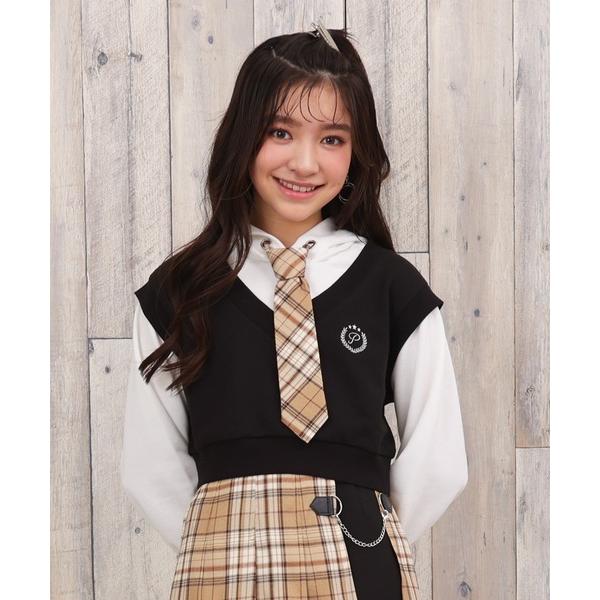 『タイムセール実施中』ZOZO問い合わせ番号:99698975ショップ:BABYDOLL，ベビードールブランド:PINKHUNT，ピンクハント商品名:PINKHUNT ネクタイ付きパーカー 1080Kカテゴリ:トップス>パーカーブラン...