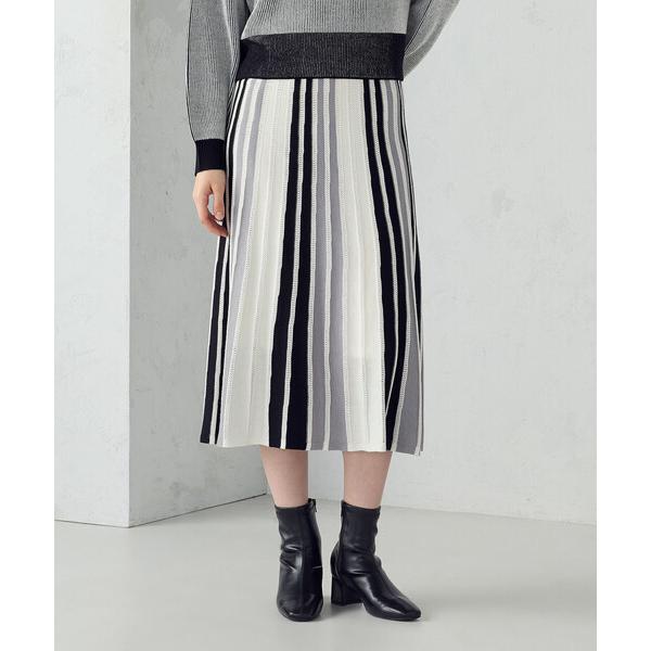 『セール実施中』ZOZO問い合わせ番号:99706521ショップ:COMME CA ISM，コムサイズムブランド:COMME CA ISM，コムサイズム商品名:マルチストライプ配色ニットスカート / セットアップ対応カテゴリ:スカート&gt...