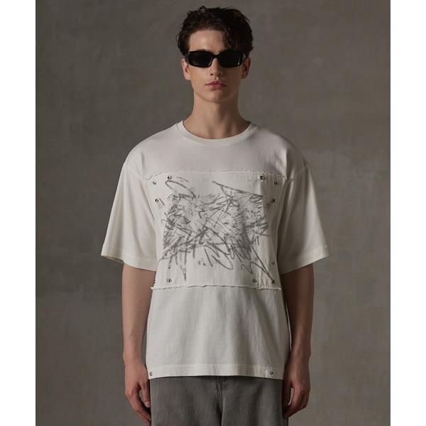 『タイムセール実施中』参考価格：8，250円発売時期：2024年06月コンディション：D（傷・汚れあり）傷や汚れがあるが使用には問題ないアイテム全体的：汚れ参考商品名：【GRANCY】Scribble Graphic Pigment Tee...