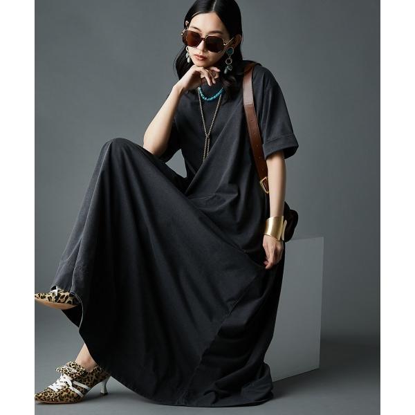 『セール実施中』参考価格：5，490円発売時期：2025年04月コンディション：B（目立つ使用感なし）使用感が少ない、または気にならないアイテム首周り：色あせ袖口：色あせ後身頃：汚れ参考商品名：接触冷感ピグメント染カットソーマキシワンピース...