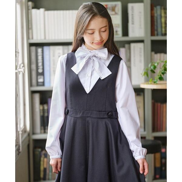 ZOZO問い合わせ番号:99766467ショップ:組曲，クミキョクブランド:組曲，クミキョク商品名:【150-170cm】 レースリボンタイブラウスカテゴリ:トップス>シャツ/ブラウスブランド品番:HSKGLS0012素材:サックスブ...