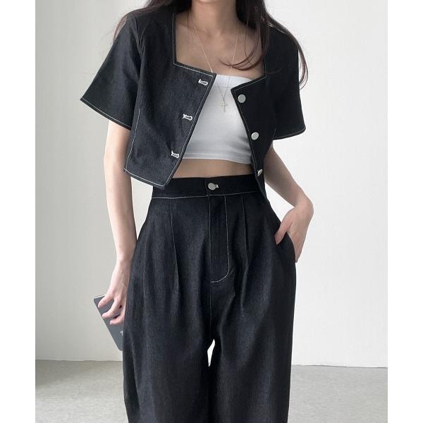 参考価格：9，020円発売時期：2024年05月コンディション：A（使用感なし）数回使用した程度で使用感が感じられないアイテム参考商品名：配色ステッチショートデニムトップス＋タックワイドパンツセットアップ参考品番：NSIN005935【商品...