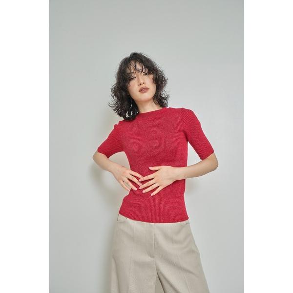 『タイムセール実施中』参考価格：7，920円発売時期：2024年05月コンディション：A（使用感なし）数回使用した程度で使用感が感じられないアイテム参考商品名：Glitter Half sleeve Knit pullover/グリッターハ...