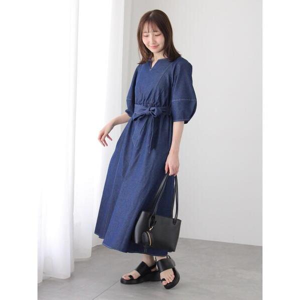 『セール実施中』参考価格：7，700円発売時期：2025年06月コンディション：B（目立つ使用感なし）使用感が少ない、または気にならないアイテム首周り：色あせ参考商品名：ウエストリボン付きランタンスリーブワンピース参考品番：2100584-...