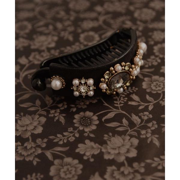 ZOZO問い合わせ番号:99828989ショップ:Mayree，メイリーブランド:Mayree，メイリー商品名:【resonance】エレガンス キラキラストーン パール バナナクリップカテゴリ:ヘアアクセサリー>バレッタ/ヘアクリッ...