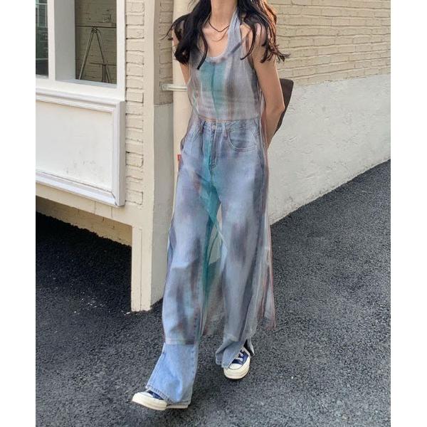 『セール実施中』参考価格：2，970円発売時期：2023年07月コンディション：C（やや使用感あり）使用感があり、やや気になる傷や汚れがあるアイテム前身頃：汚れ参考商品名：【i-dare】タイダイ柄 メッシュ シアー キャミワンピース参考品...