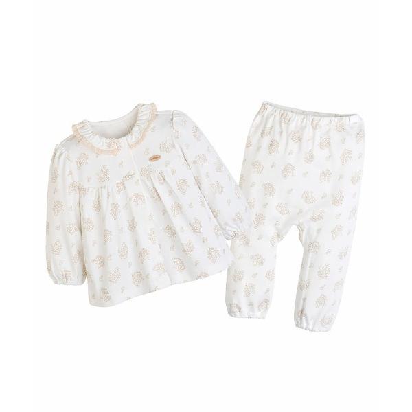 『セール実施中』ZOZO問い合わせ番号:99860008ショップ:moimoln，モイモルンブランド:moimoln，モイモルン商品名:【ルームウェア】フリルフラワー長袖トップス＆パンツカテゴリ:ルームウェア>ルームウェア/パジャマブ...