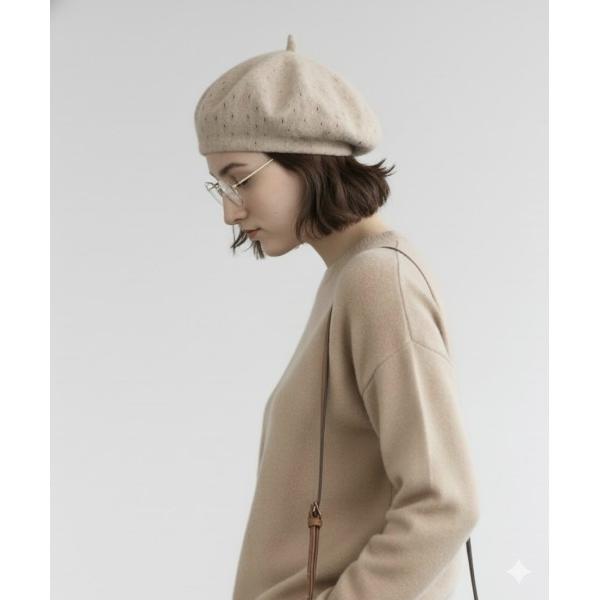 『セール実施中』ZOZO問い合わせ番号:99860014ショップ:BURNER，バーナーブランド:Burner，バーナー商品名:【CHI SELECT】 アイレットデザイン　ニットベレー帽　chi-bosi-9-20カテゴリ:帽子>ハ...