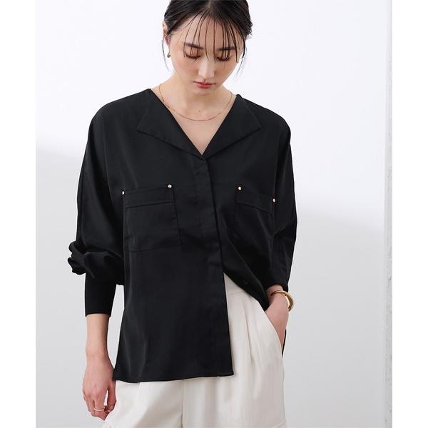 ZOZO問い合わせ番号:99860816ショップ:ur's，ユアーズブランド:ur's，ユアーズ商品名:ラペルカラーブラウスカテゴリ:トップス>シャツ/ブラウスブランド品番:BHXU1966素材:【本体】 ポリエステル 100% 【リ...