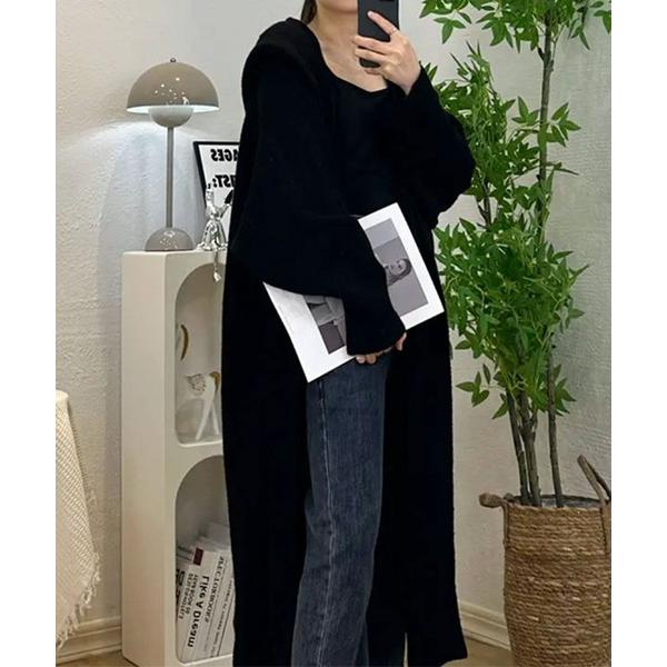 『セール実施中』ZOZO問い合わせ番号:99861051ショップ:aimoha，アイモハブランド:aimoha，アイモハ商品名:フード付きロングカーディガンカテゴリ:トップス>カーディガン/ボレロブランド品番:dlm8880a素材:ア...