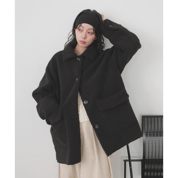 ZOZO問い合わせ番号:99862313ショップ:LIAN，リアンブランド:LIAN，リアン商品名:ボアムートンステンカラーコートカテゴリ:ジャケット/アウター>ムートンコートブランド品番:246-316R3890素材:表地　基布部分...