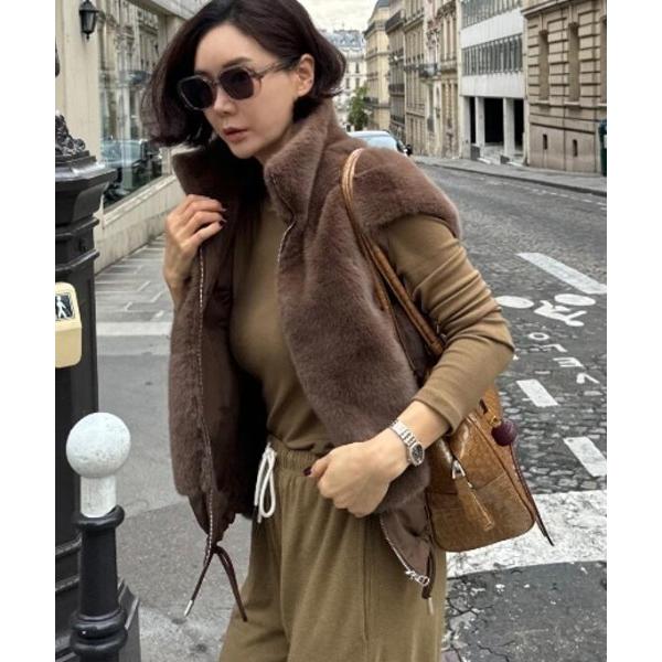 『タイムセール実施中』ZOZO問い合わせ番号:99893288ショップ:Ulysses，ユリシスブランド:semplice，センプリチェ商品名:ファーベスト ジップアップデザインカテゴリ:ジャケット/アウター>ダウンベストブランド品番...