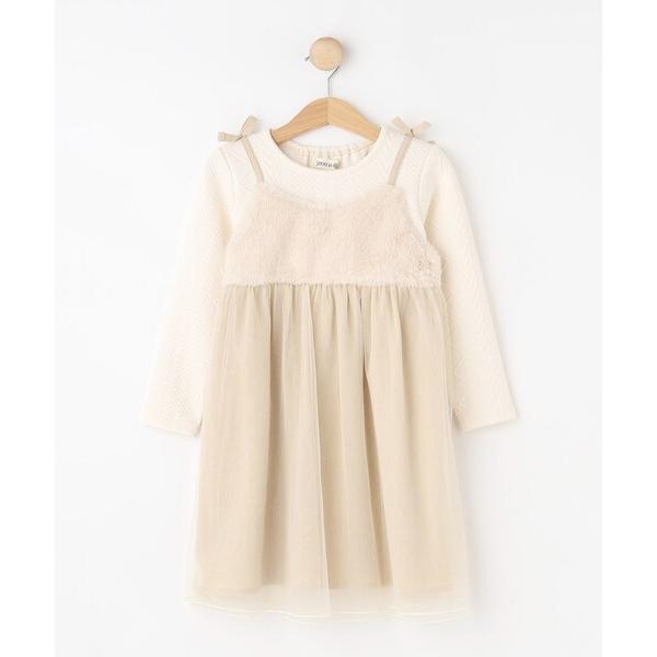 『タイムセール実施中』ZOZO問い合わせ番号:99896841ショップ:SHOO・LA・RUE，シューラルーブランド:SHOO・LA・RUE，シューラルー商品名:【100-150cm】ファーチュールドッキングキャミワンピカテゴリ:ワンピース...