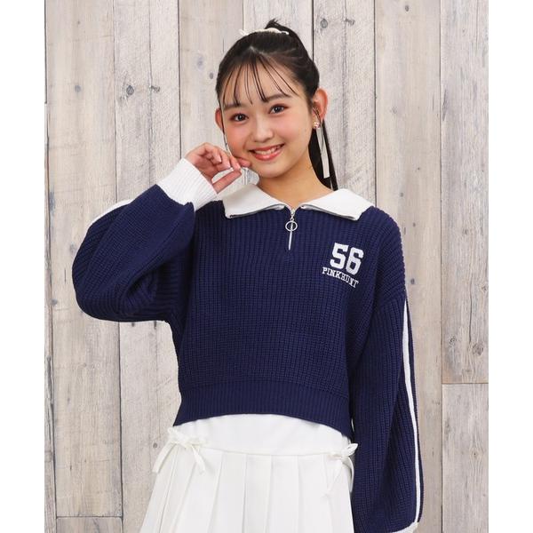 『タイムセール実施中』ZOZO問い合わせ番号:99897411ショップ:BABYDOLL，ベビードールブランド:PINKHUNT，ピンクハント商品名:PINKHUNT ピンクハント ハーフジップニット 1076Kカテゴリ:トップス>ニ...