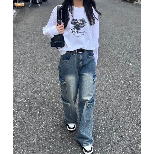 『タイムセール実施中』ZOZO問い合わせ番号:99897592ショップ:merrylatte，メリーラテブランド:etta，エタ商品名:ハート英字ロンT／長袖Tシャツカテゴリ:トップス>Tシャツ/カットソーブランド品番:eiz-2素材...