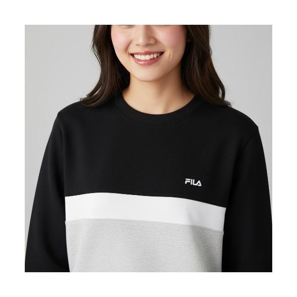 『セール実施中』ZOZO問い合わせ番号:99898052ショップ:FILA，フィラブランド:FILA，フィラ商品名:SWITCHING CREW NECK SHIRTSカテゴリ:トップス>スウェットブランド品番:FM25FP062素材...