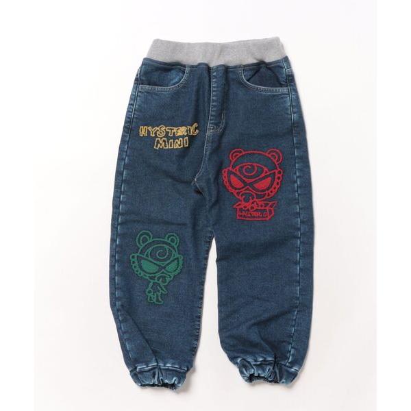 ZOZO問い合わせ番号:99898079ショップ:HYSTERIC MINI，ヒステリックミニブランド:HYSTERIC MINI，ヒステリックミニ商品名:ストレッチニットデニム SELFISH BABY刺繍入り 10分丈パンツカテゴリ:パ...