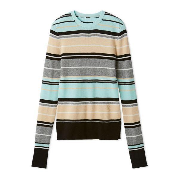 ZOZO問い合わせ番号:99898947ショップ:Mila Owen，ミラ オーウェンブランド:Mila Owen，ミラオーウェン商品名:シアーラメクルーネックリブニットカテゴリ:トップス>ニット/セーターブランド品番:09WNT25...