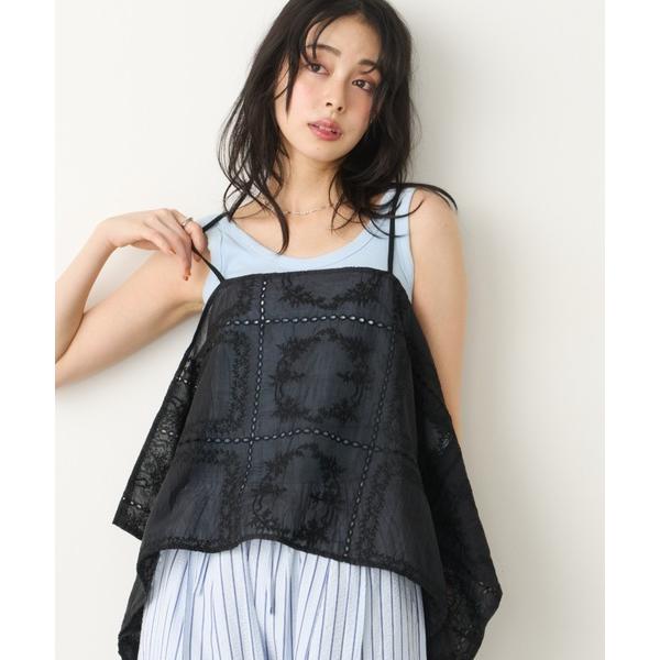 ZOZO問い合わせ番号:99899188ショップ:YARD PLUS/AUNT MARIE'S，ヤードプリュス/アントマリーズブランド:Unitage，ユニテージ商品名:パッチワーク風総刺繍ランダムヘムキャミカテゴリ:トップス>キャミ...