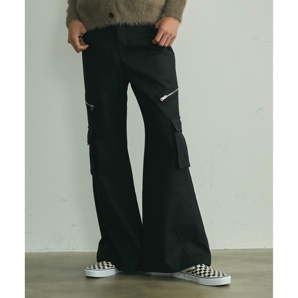 『セール実施中』ZOZO問い合わせ番号:99899473ショップ:Auntie Rosa，アンティローザブランド:BLANK HOTEL，ブランクホテル商品名:Side Zip Flare Cargo Pants / サイドジップフレアカー...