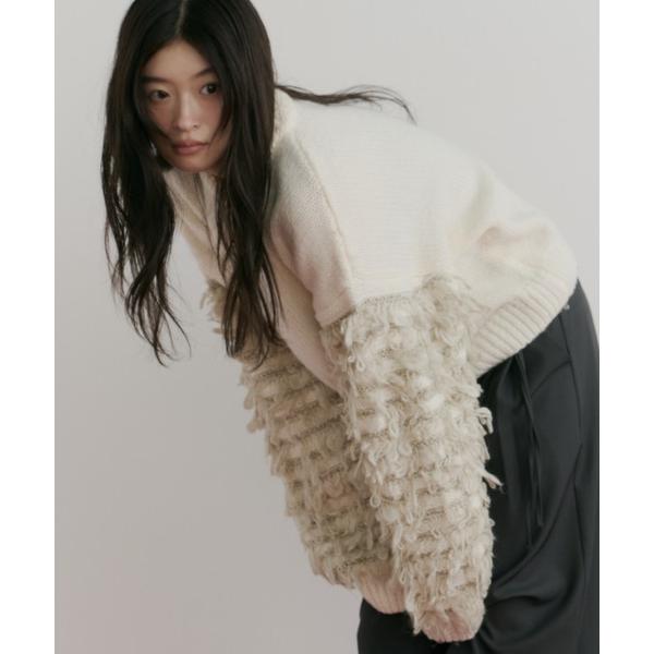 『タイムセール実施中』ZOZO問い合わせ番号:99899541ショップ:Auntie Rosa，アンティローザブランド:bita.，ビタ商品名:ファンシーループボリュームスリーブニットカテゴリ:トップス>ニット/セーターブランド品番:...