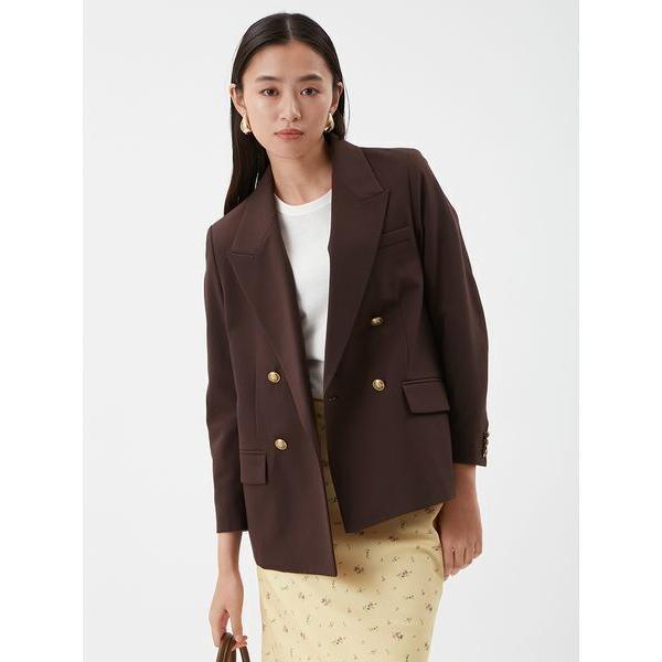 ZOZO問い合わせ番号:99931076ショップ:Mila Owen，ミラ オーウェンブランド:Mila Owen，ミラオーウェン商品名:金釦ダブルブレストブレザーカテゴリ:ジャケット/アウター>テーラードジャケットブランド品番:09...