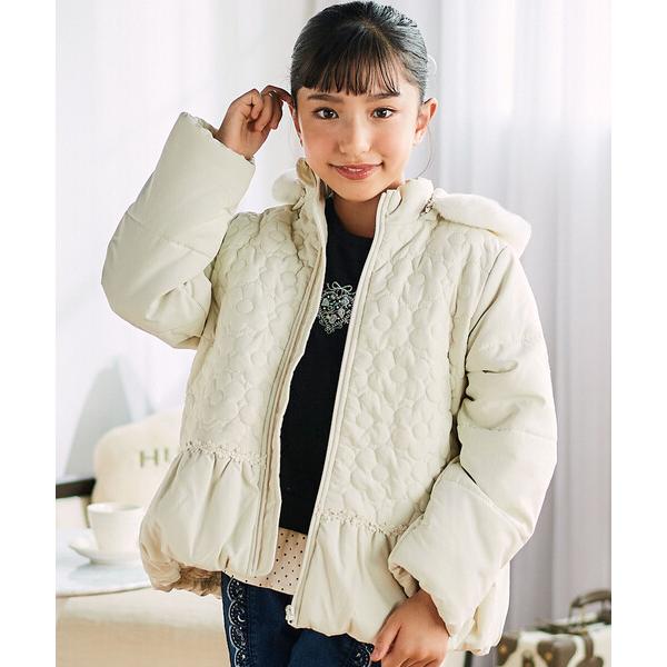 『タイムセール実施中』ZOZO問い合わせ番号:99931549ショップ:BEBE ONLINE STORE，ベベ オンラインストアブランド:SLAP SLIP，スラップスリップ商品名:ファー付きフードキルト中綿ジャケット(80~130cm)...