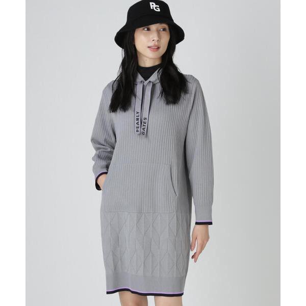 『セール実施中』ZOZO問い合わせ番号:99932017ショップ:the HOUSE，ザハウスブランド:PEARLY GATES，パーリーゲイツ商品名:【PEARLY GATES】ポリエステルヤーンmmフーディニットワンピースカテゴリ:ワン...