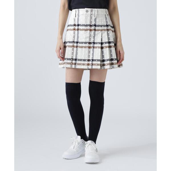 『セール実施中』ZOZO問い合わせ番号:99932027ショップ:the HOUSE，ザハウスブランド:PEARLY GATES，パーリーゲイツ商品名:【PEARLY GATES】TRストレッチカルゼスカート ＜チェック×ドット柄＞カテゴリ...