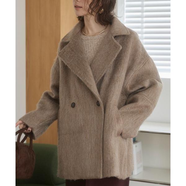 『セール実施中』ZOZO問い合わせ番号:99933102ショップ:ANGIE VINTAGE，アンジー ヴィンテージブランド:ANGIE，アンジー商品名:マルチWAY シャギーミドルコートカテゴリ:ジャケット/アウター>ピーコートブラ...