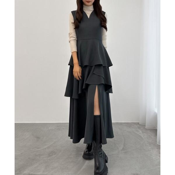 ZOZO問い合わせ番号:99933720ショップ:JUNOAH，ジュノアブランド:CENEA，セネア商品名:スリットティアードワンピースカテゴリ:ワンピース/ドレス>ワンピースブランド品番:frne070-092素材:表地:ポリエステ...